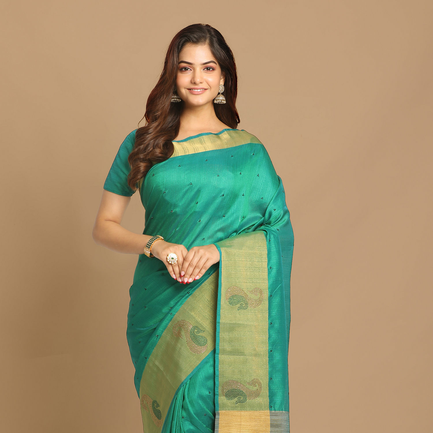 Buy Sensational Sea Green Saree Online in Australia @Mohey - Saree for Women