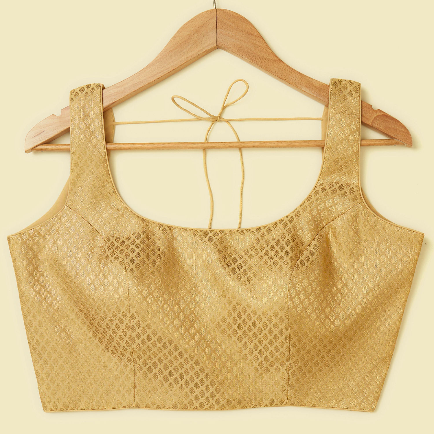 Buy Gold Floral Buta Jaal Patterned Blouse Online in India @Mohey ...