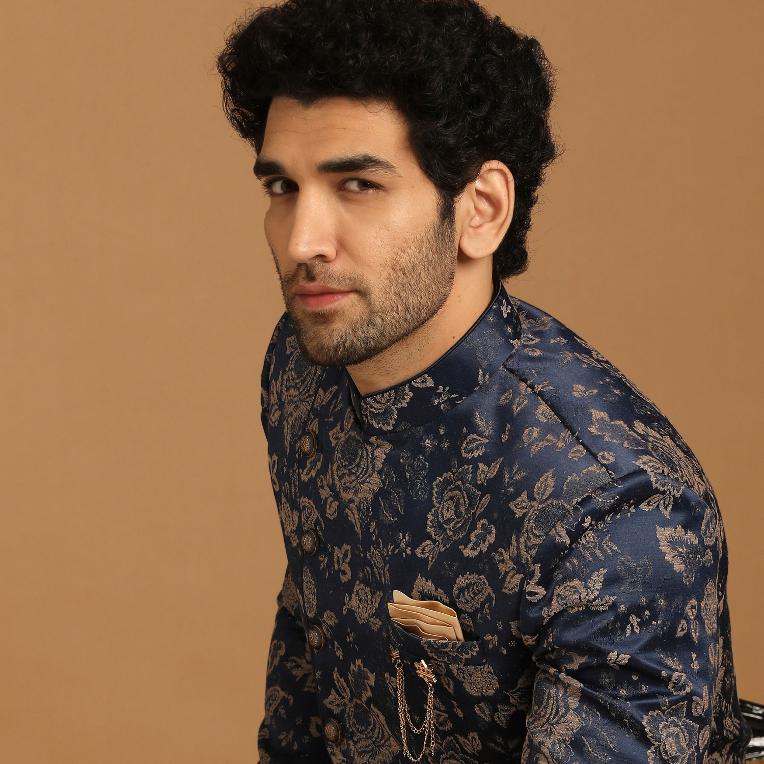 Buy Elegant Dark Blue Indo Western Online in Canada @Manyavar - Indo ...