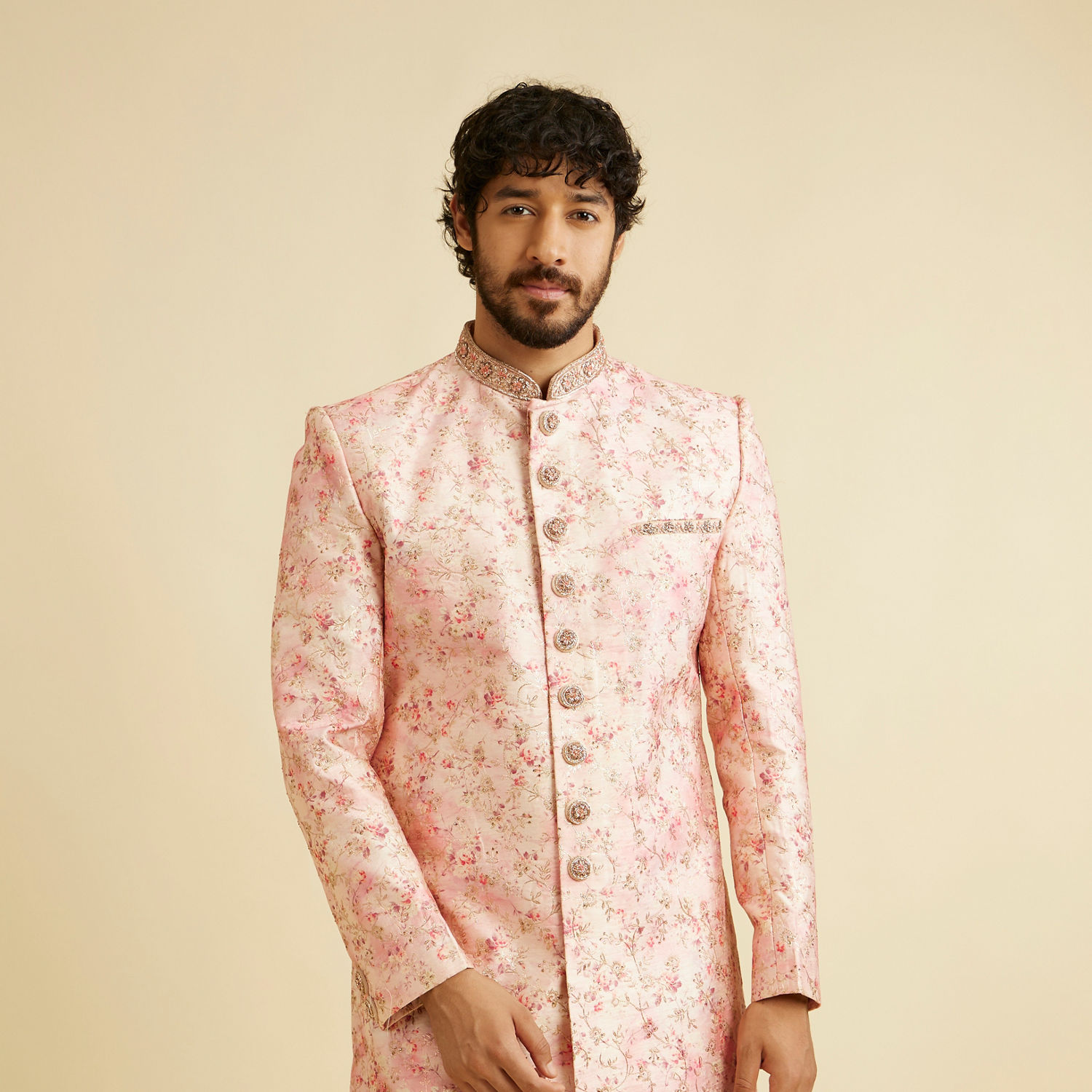 Sherwani for Men - Buy Exquisite Pastel Pink Sherwani Online @Manyavar