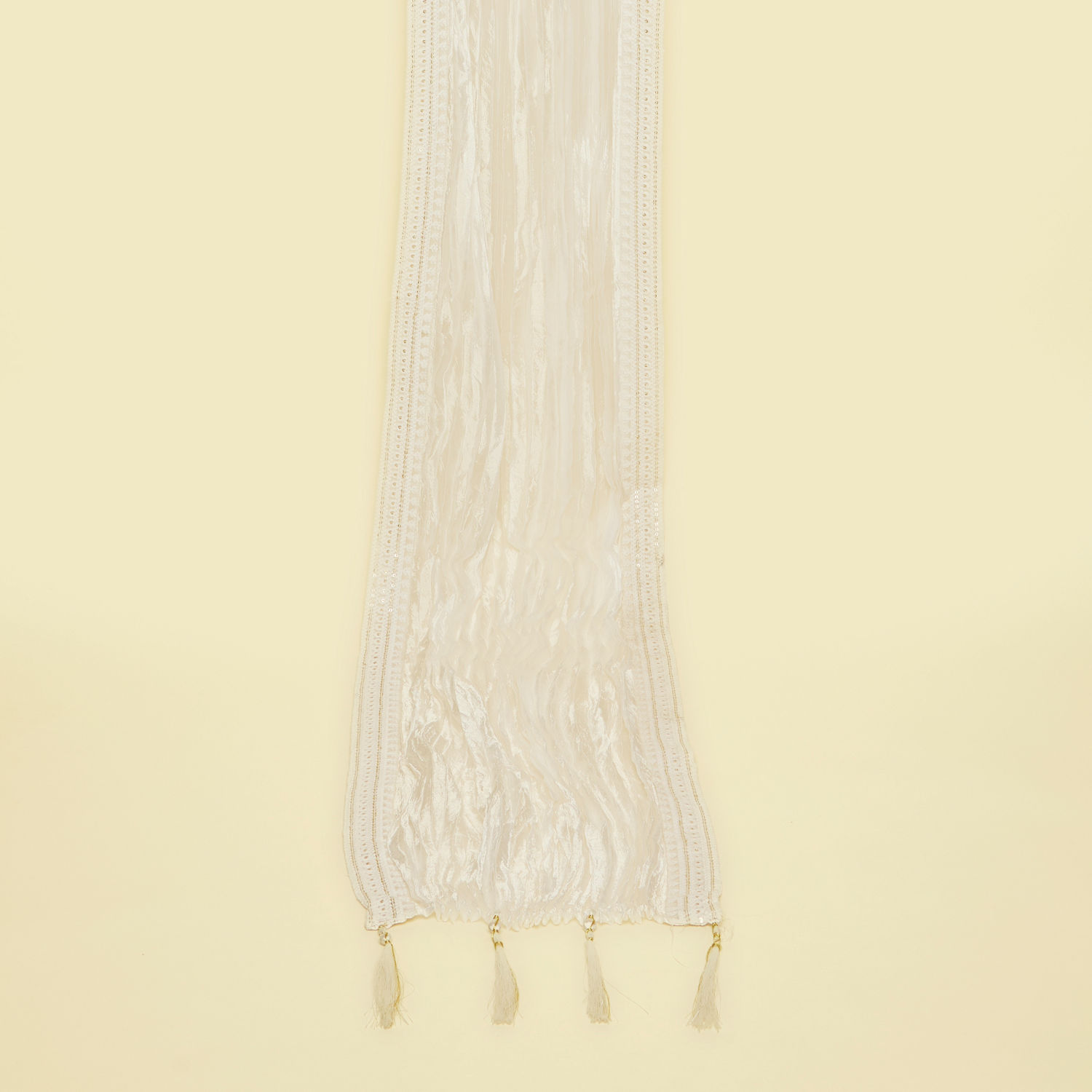 Buy Ethereal White Dupatta Online in India @Manyavar - Dupatta for Men