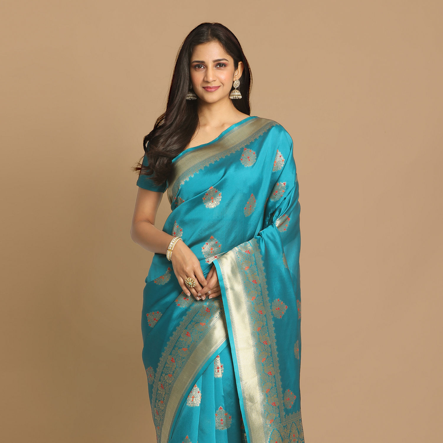 Saree for Women - Buy Dreamy Blue Saree Online @Mohey
