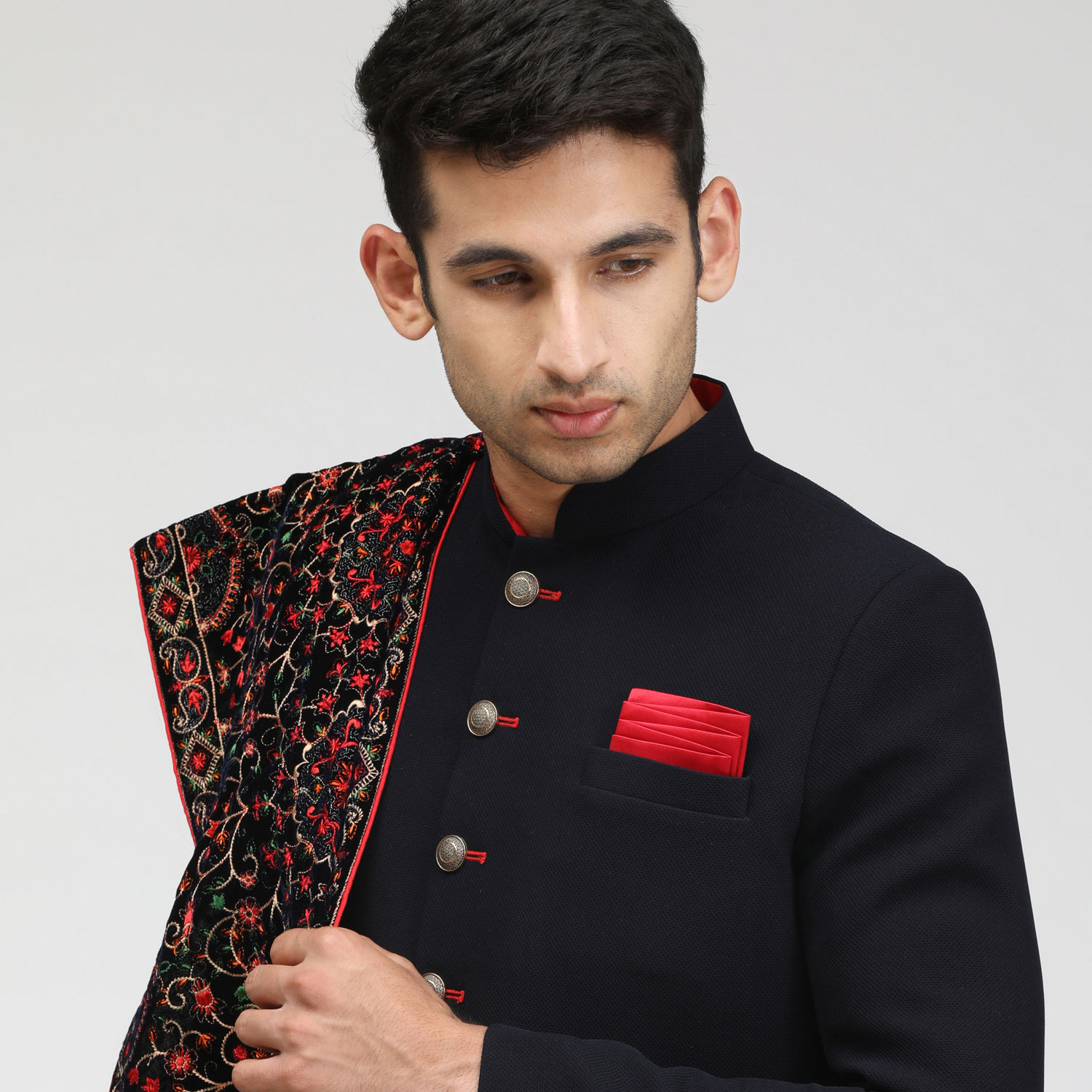 Sherwani for Men - Buy Sophisticated Black Sherwani Set Online @Manyavar