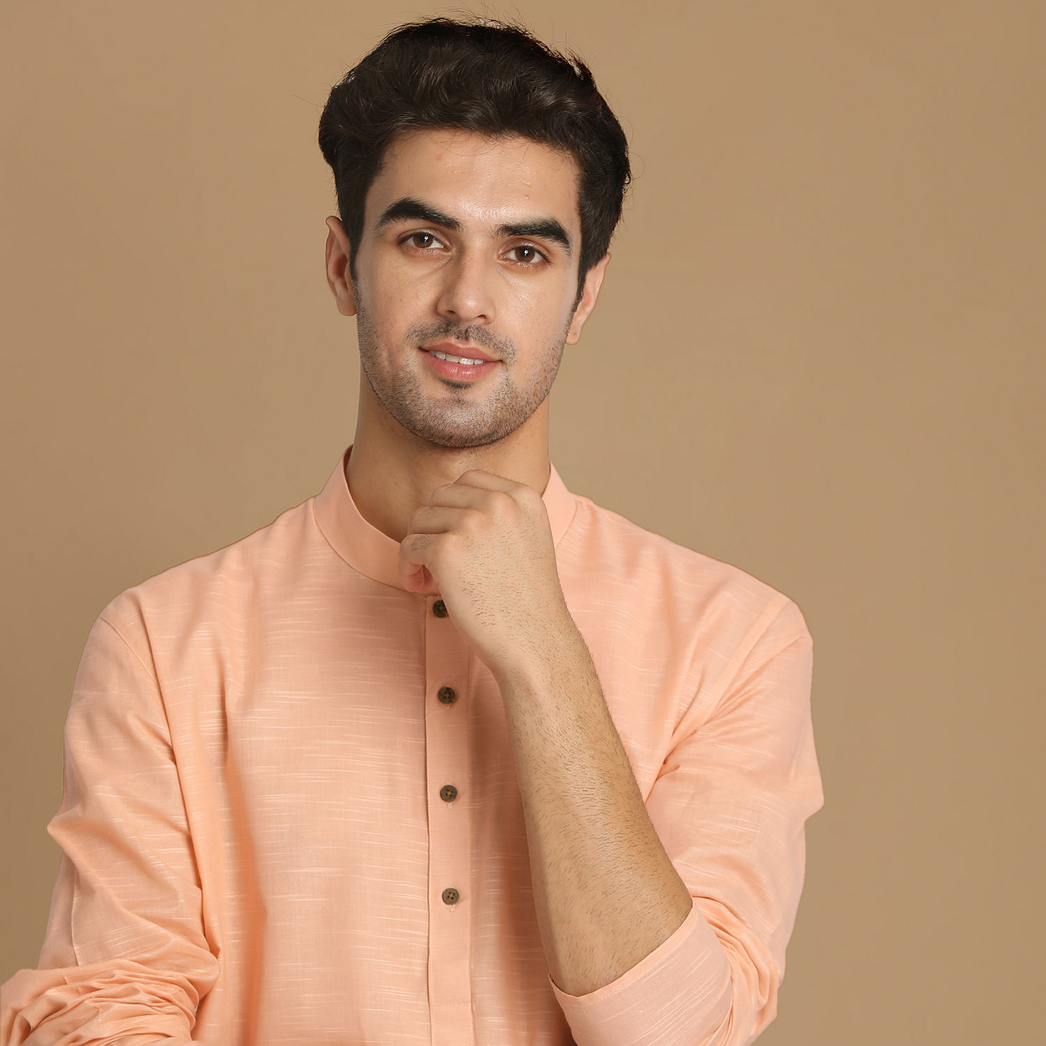 Kurta for Men - Buy Casual Light Pink Kurta Online @Manyavar