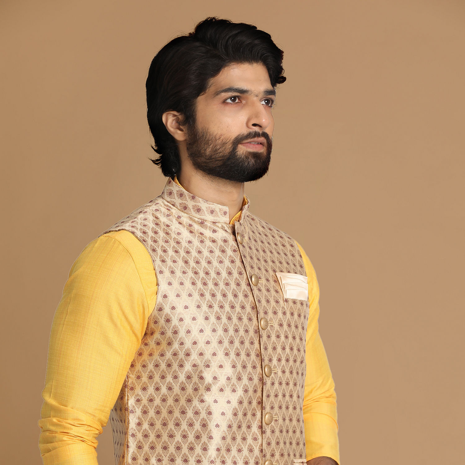 Buy Sublime Biscuit Shade Jacket Online in India @Manyavar - Nehru ...