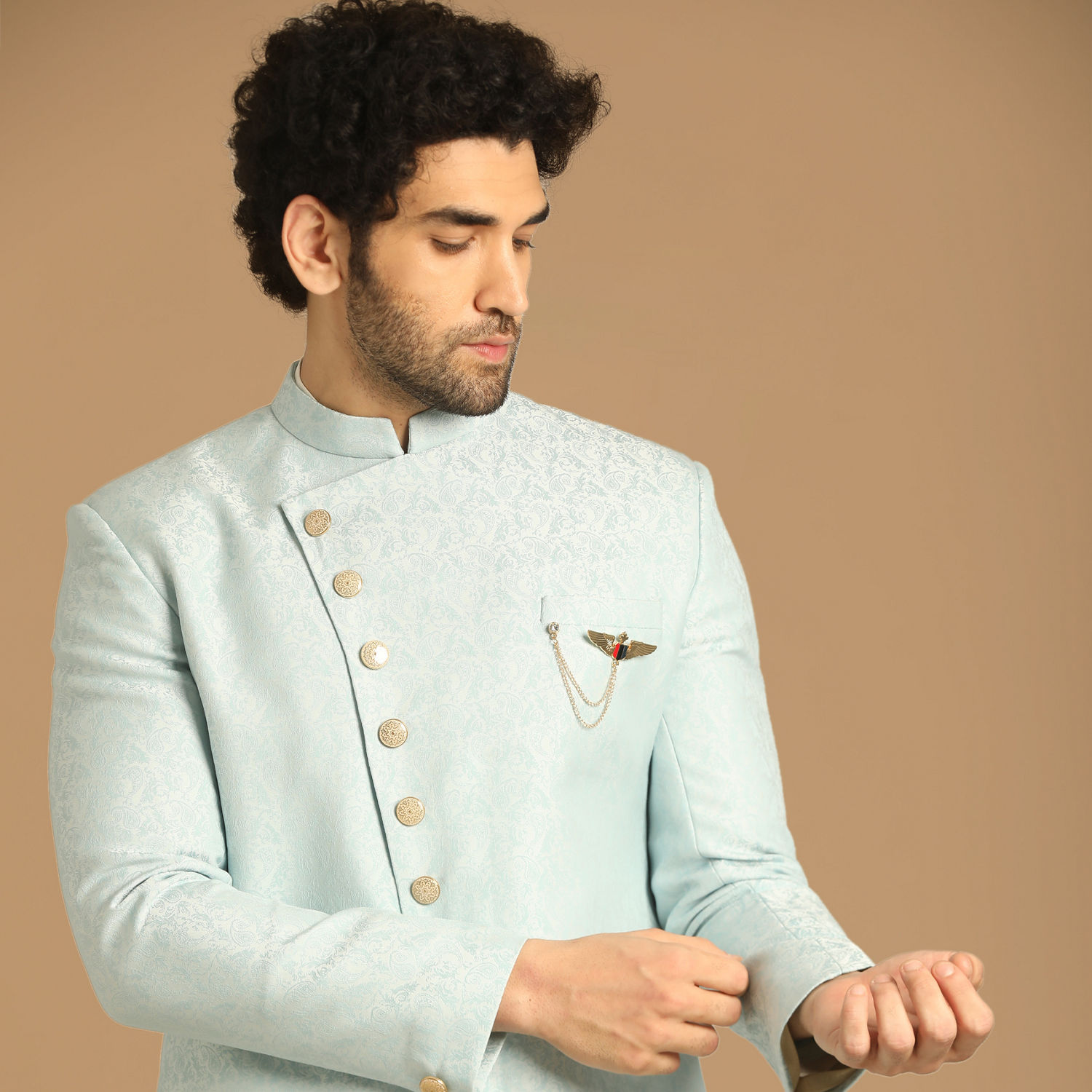 Indo Western for Men - Buy Lavish Light Blue Indo Western Set Online ...