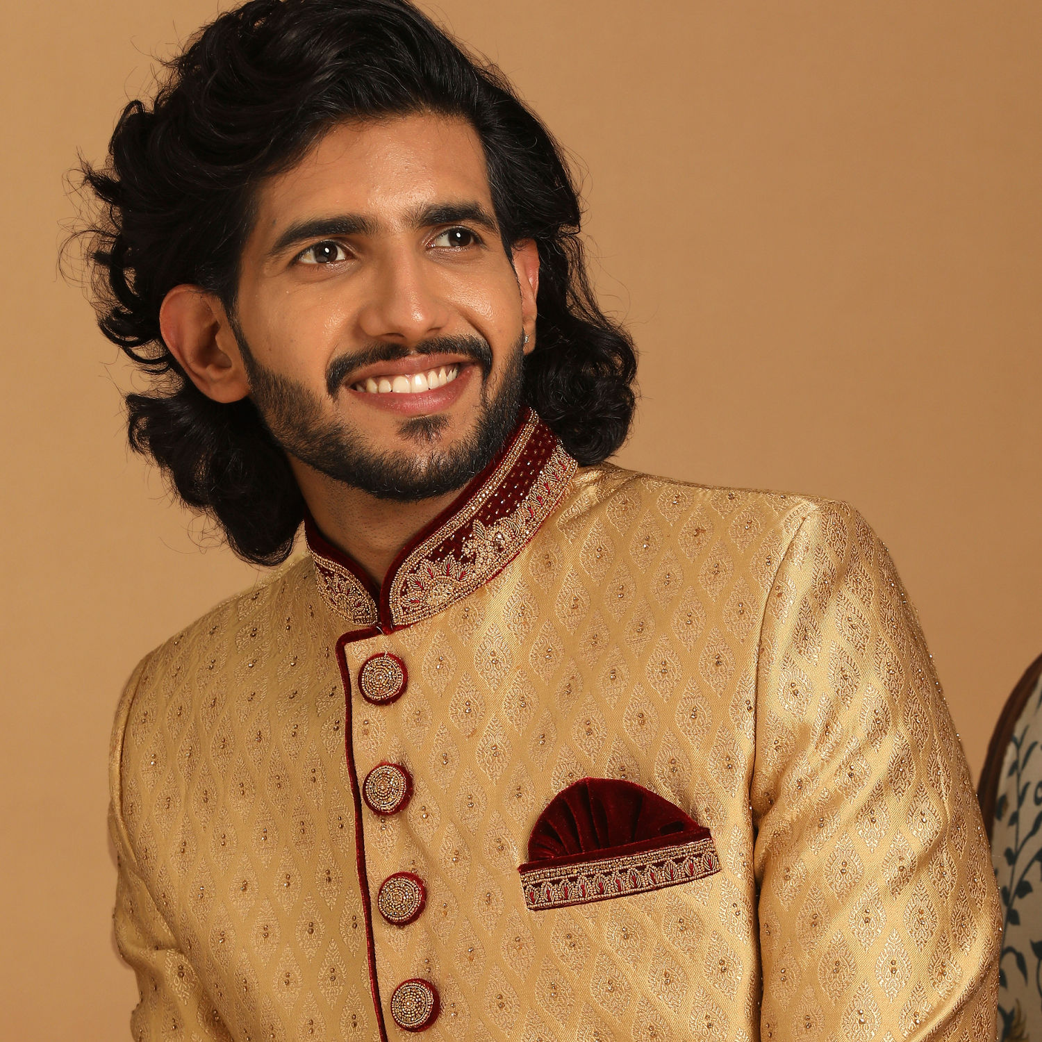 Buy Fawn Groom Sherwani Online @Manyavar - Sherwani for Men