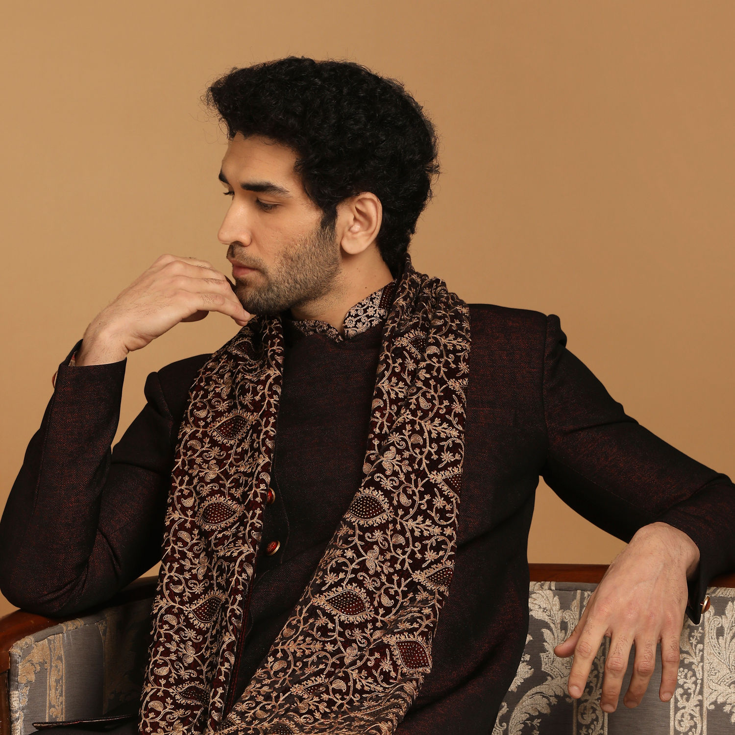Indo Western for Men - Buy Maroon Indo Western With Dupatta Online ...