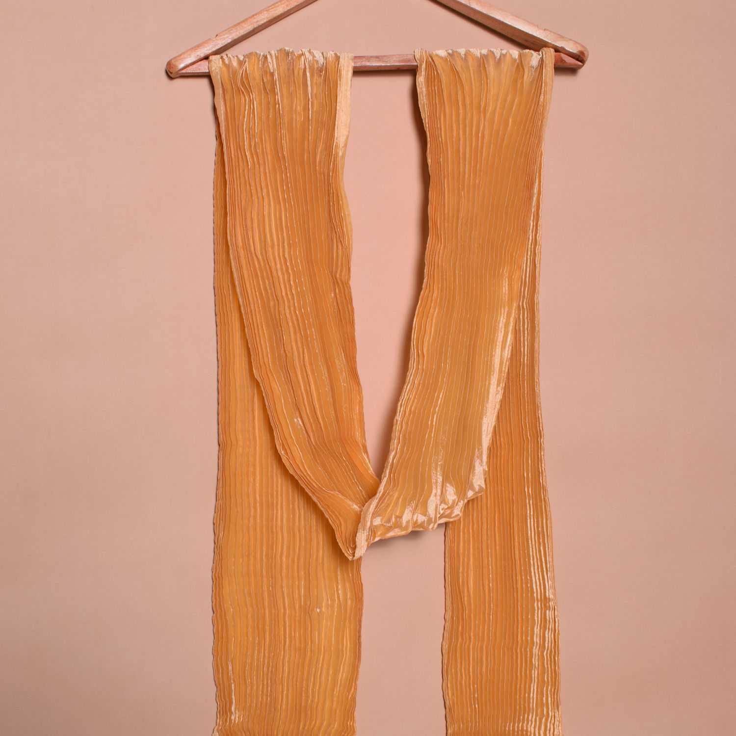 Buy Rose Gold Pleated Traditional Stole Online in India @Manyavar ...