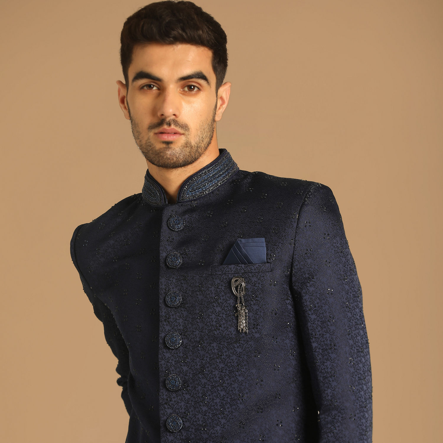 Buy Iconic Blue Indo Western Online in India @Manyavar - Indo Western ...