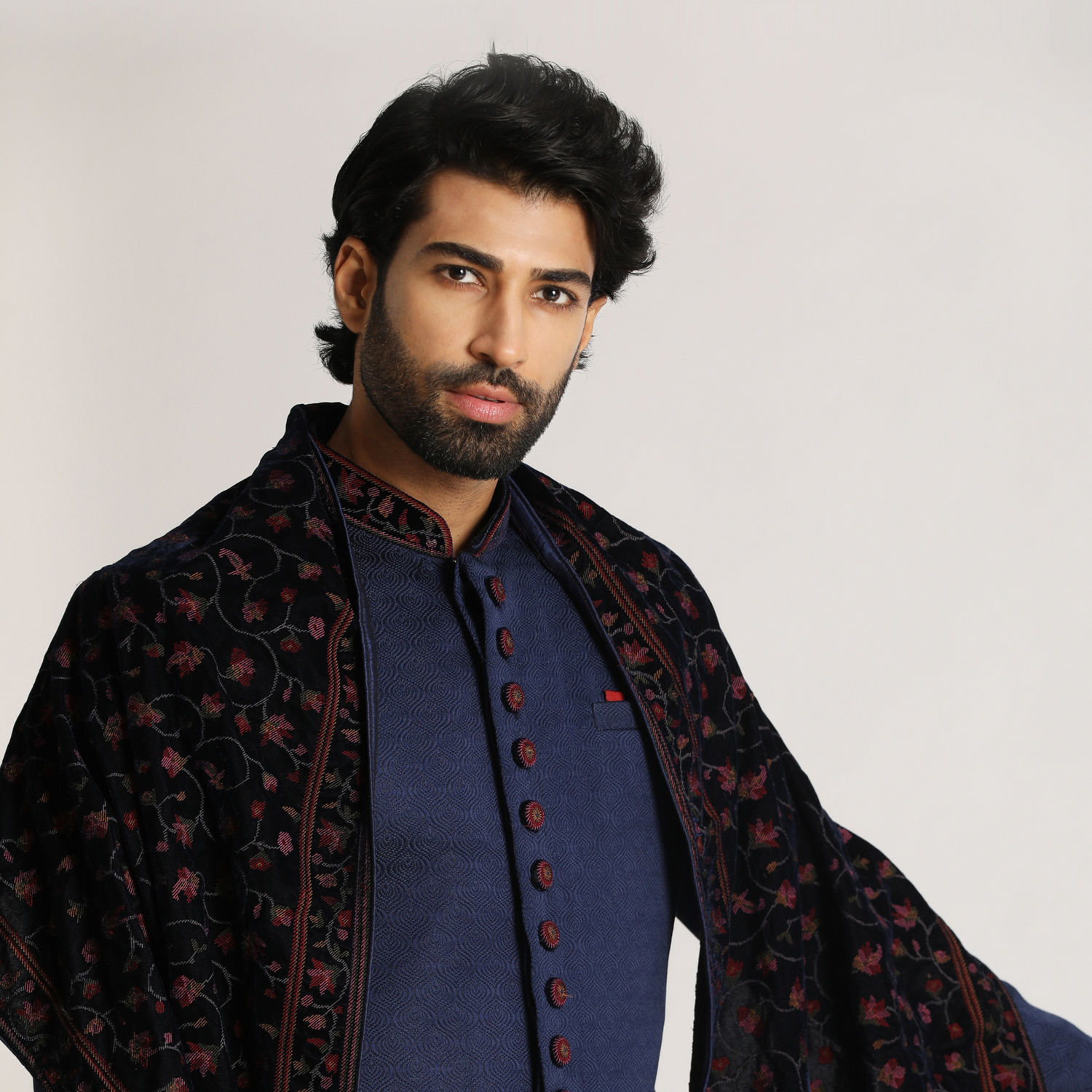 Indo Western for Men - Buy Royal Blue Indo Western With Dupatta Online ...