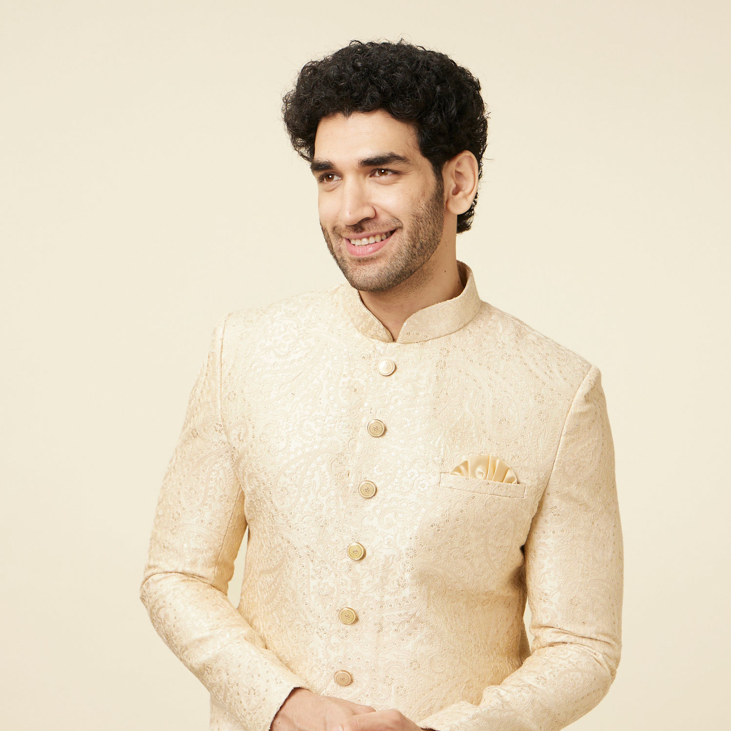 Sherwani for Men - Buy Contemporary Cream Color Designer Sherwani ...