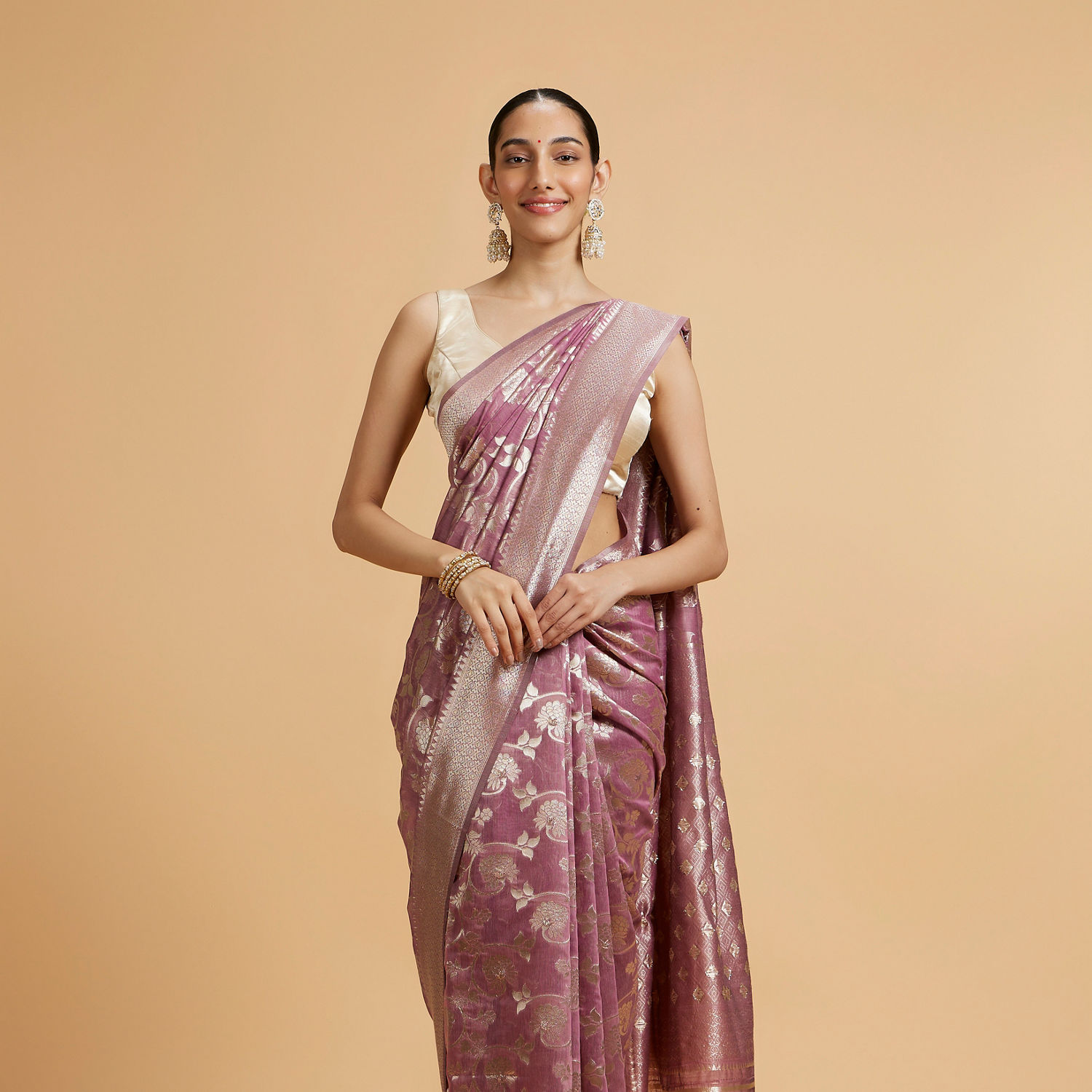 Buy Purple Elegance Saree Online in India @Mohey - Saree for Women